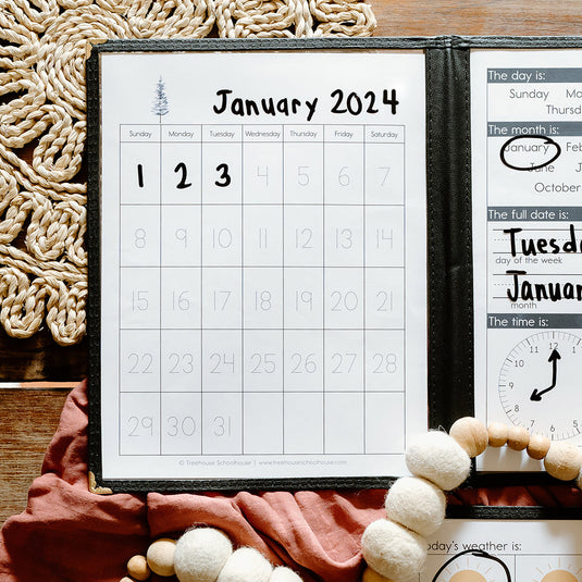 Traceable Monthly Calendar 2024-2025 – Treehouse Schoolhouse