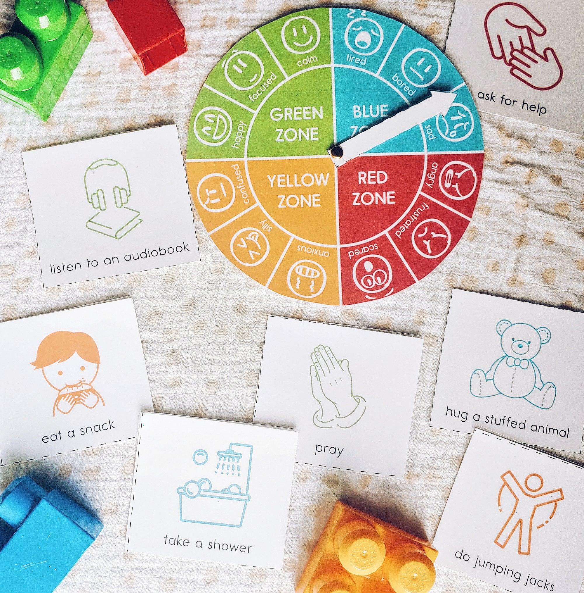 Feelings Wheel & Calm Down Cards Set – Treehouse Schoolhouse